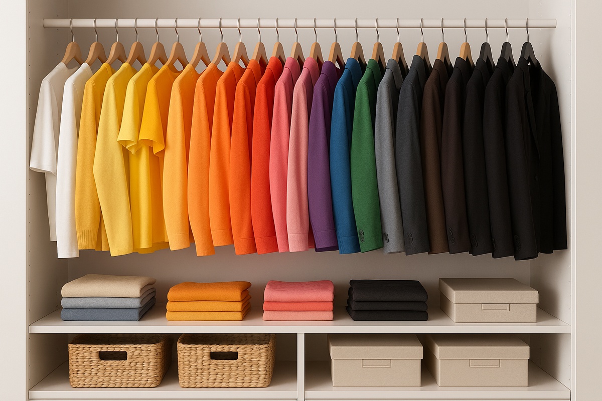 Organização por cores no guarda-roupa: inspire-se | Decorando Ambientes